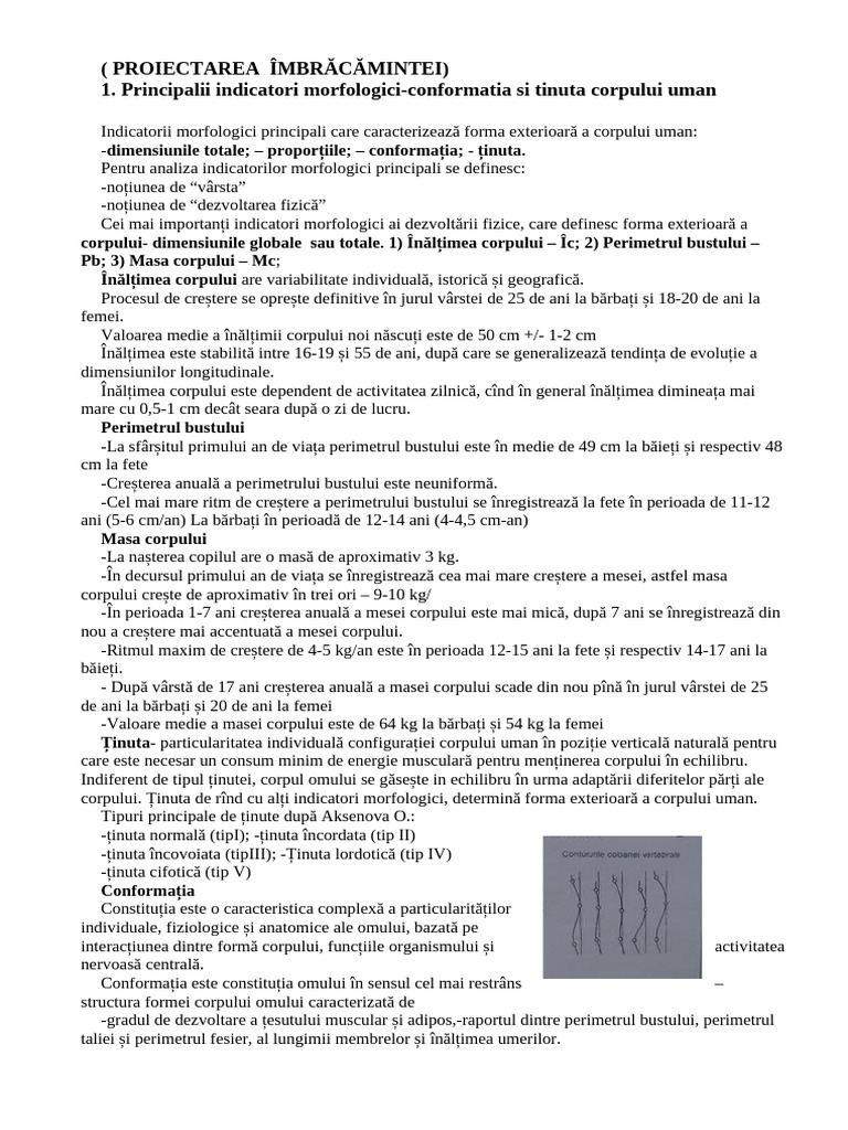 I - Proiectarea Îmbrăcămintei | PDF