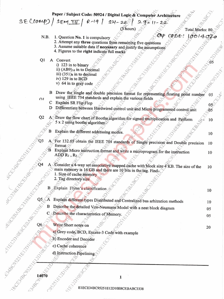 Be - Computer Engineering - Semester 3 - 2022 - December - Digital ...