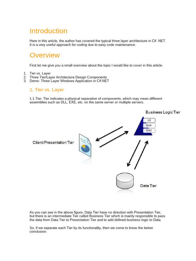 Introduction To 3 Tier | PDF