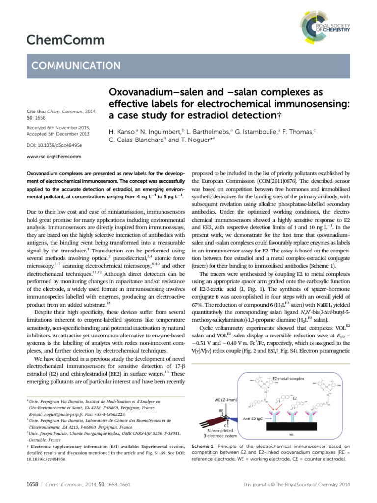 ChemComm Hussein KANSO | PDF | Redox | Science & Mathematics