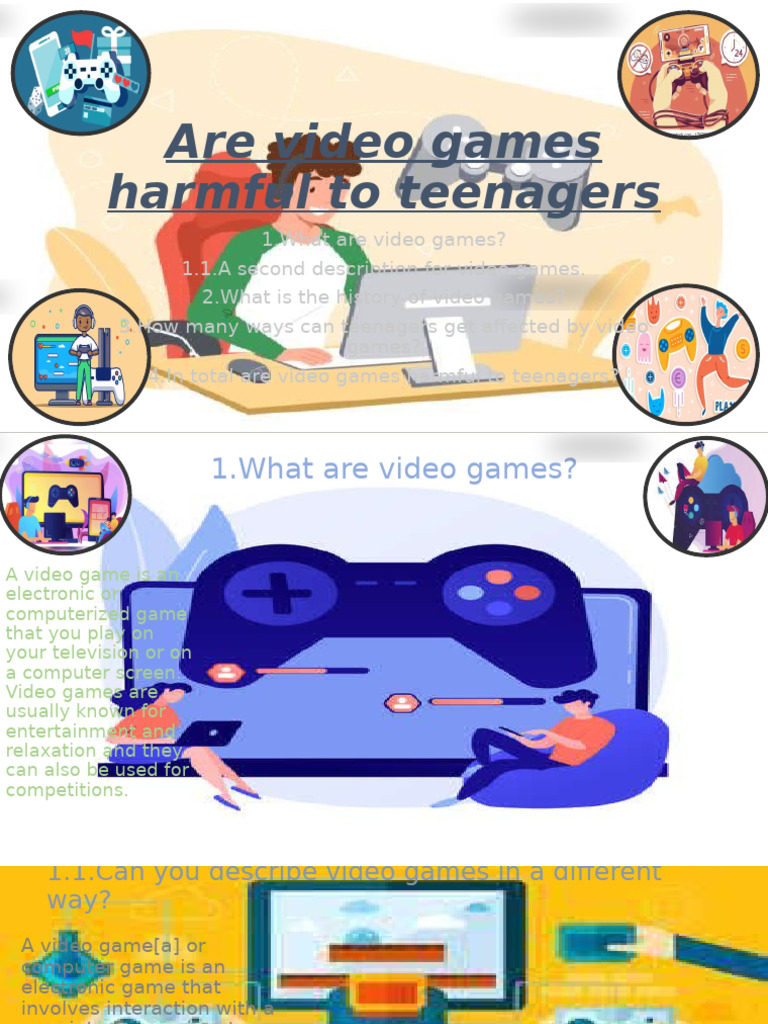 Are Video Games Harmful To Teenagers1 | PDF