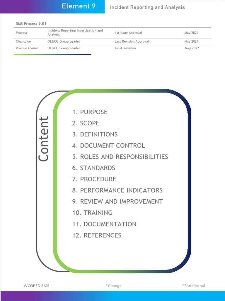 9.01 Incident Reporting Investigation and Analysis | PDF