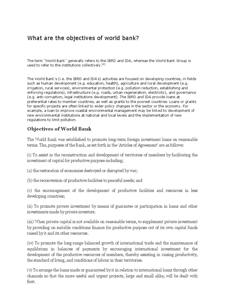 World Bank | PDF | World Bank | International Development Association