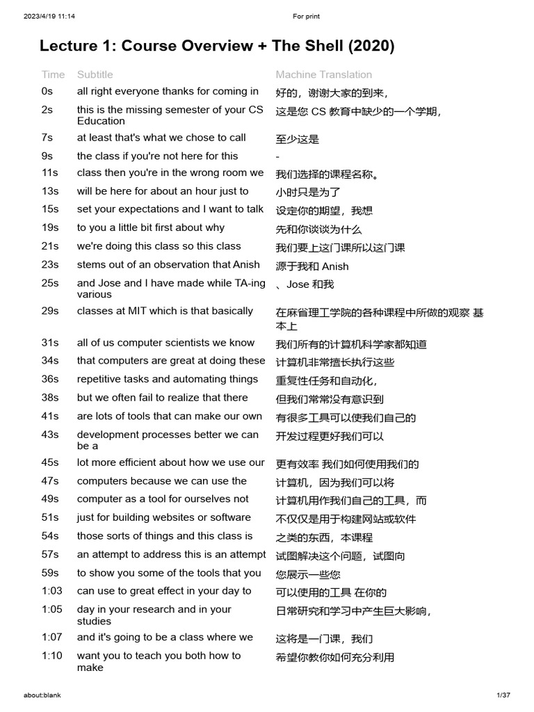 Lecture1 - The Shell | PDF | Computer File | Shell (Computing)