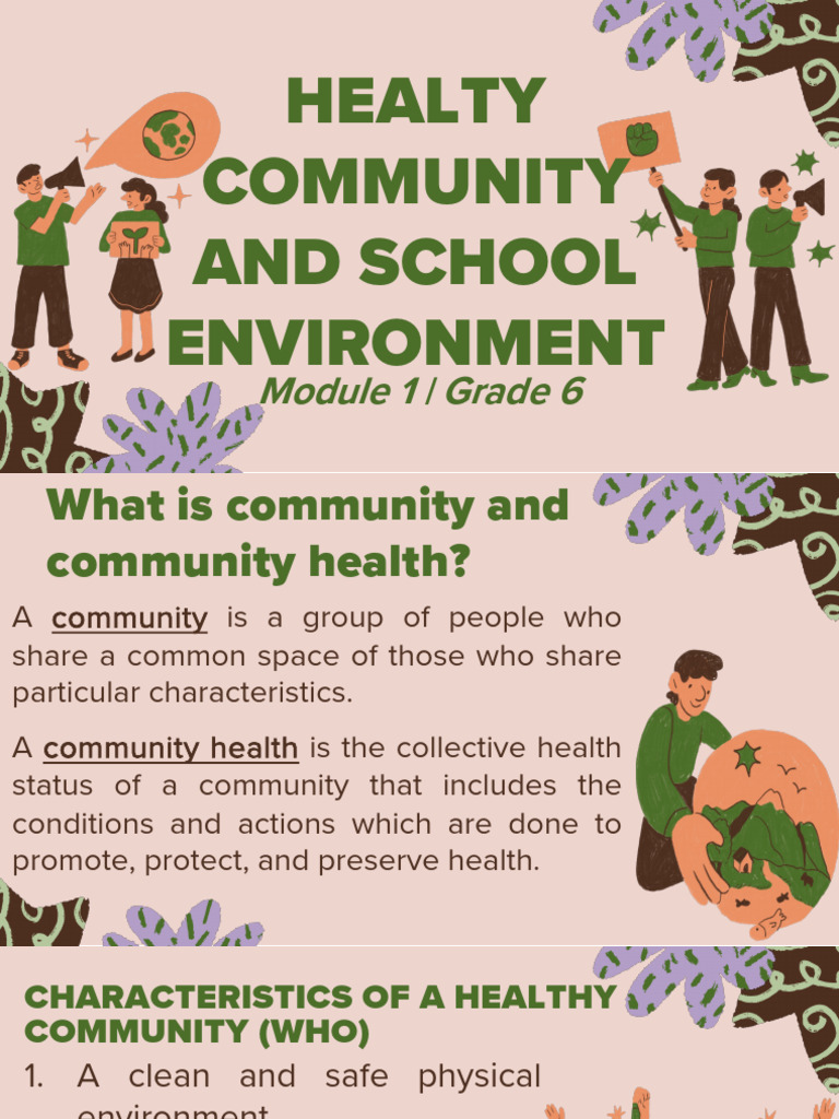 Healthy School and Community Environment | PDF