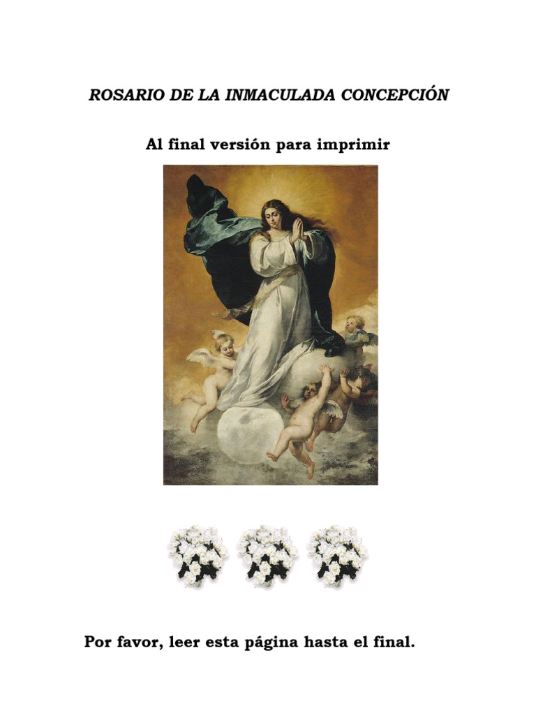 Rosario de La Inmaculada Concepcion | PDF