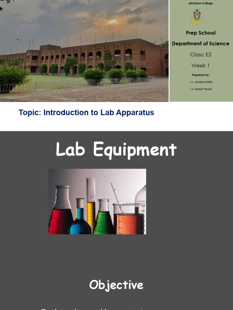 E2 Week 1 - August 24 Science Google Slides - Topic - Science Equipment ...