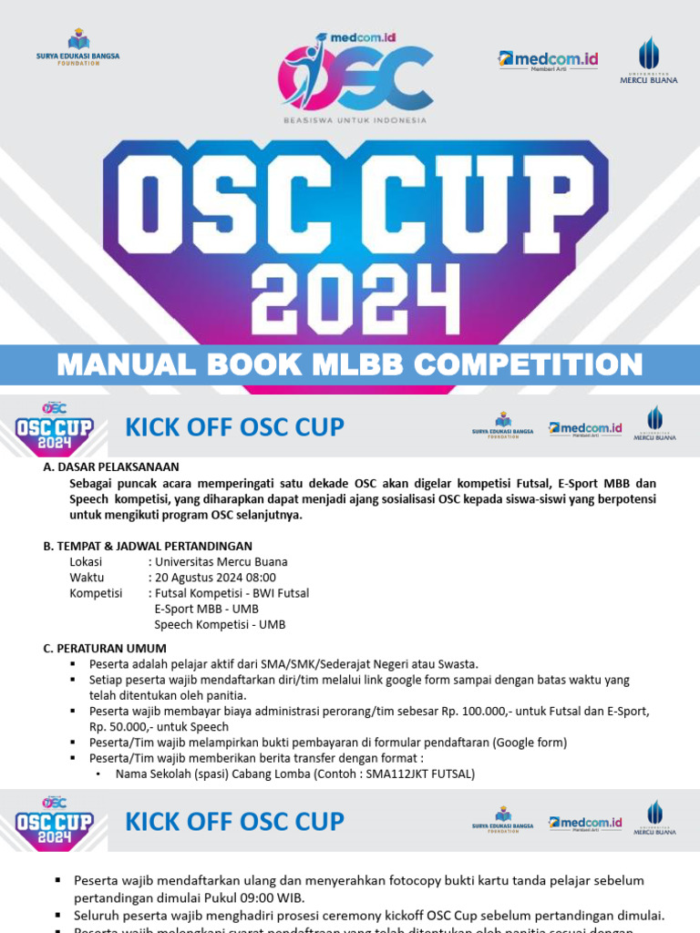 Template Juklak Osc Cup | PDF