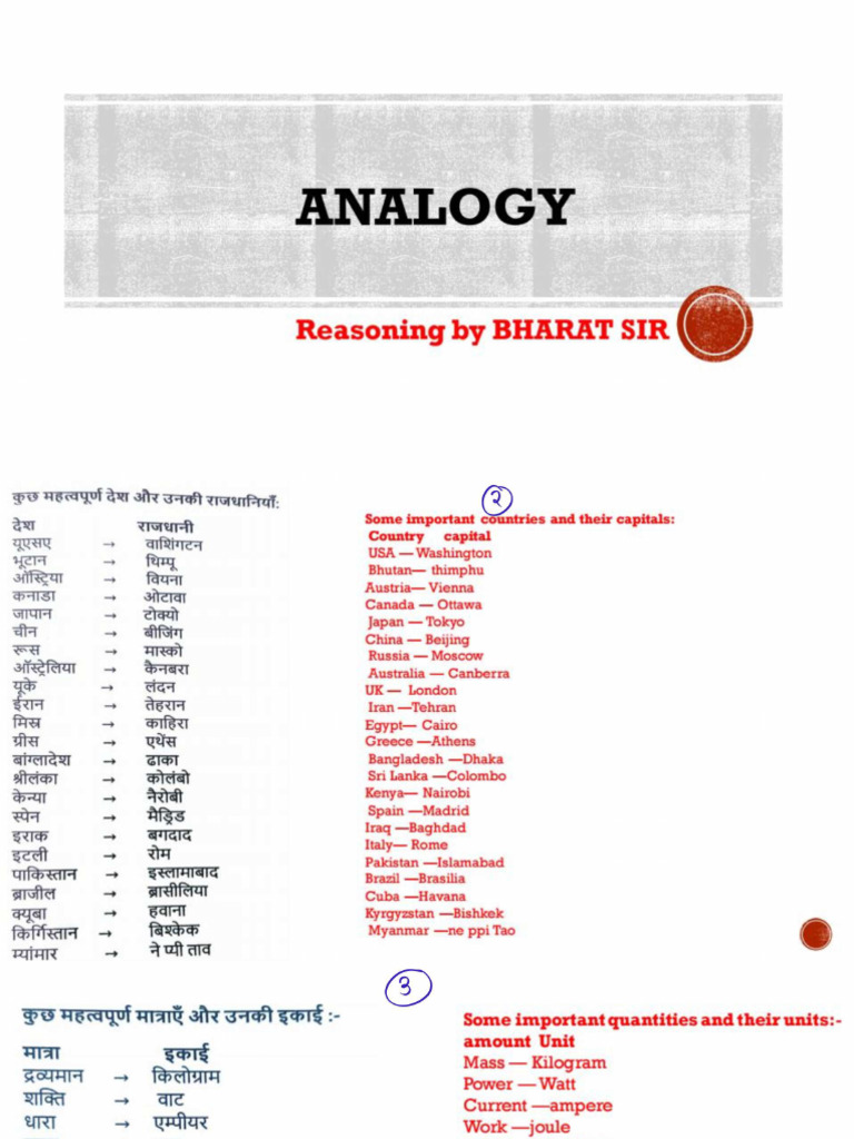 Reas - Analogy - 13 August Class PNG | PDF