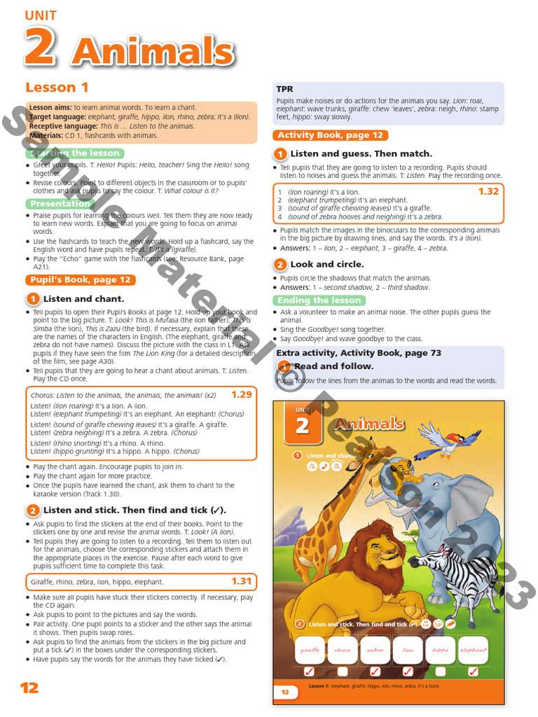 New English Adventure SB U2 - Teacher's Book | PDF