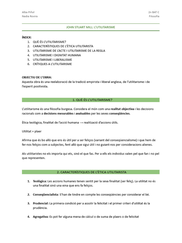 John Stuart Mill Resum | PDF