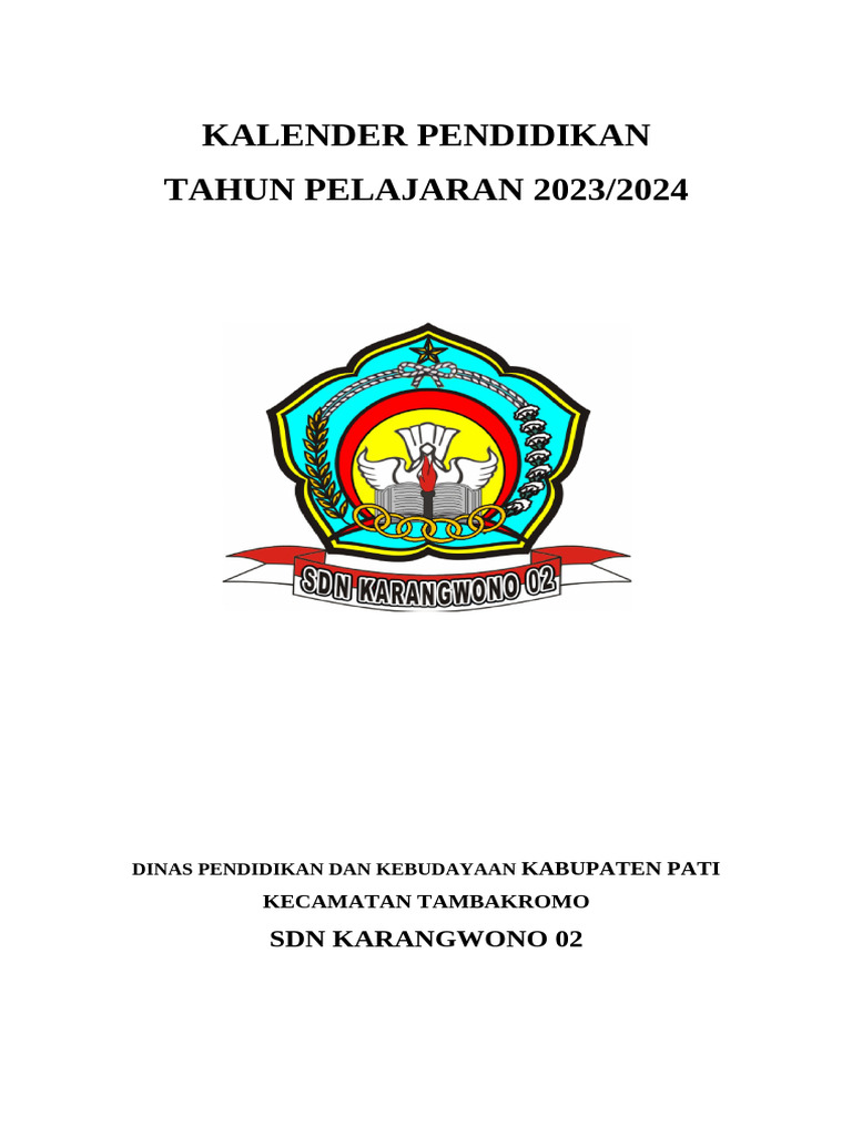 COVER KALENDER Pendidikan | PDF