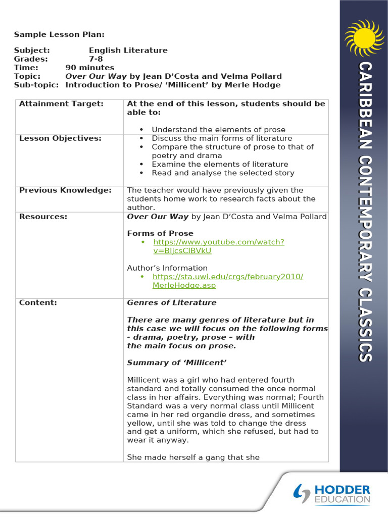 Over Our Way Lesson Plans | PDF