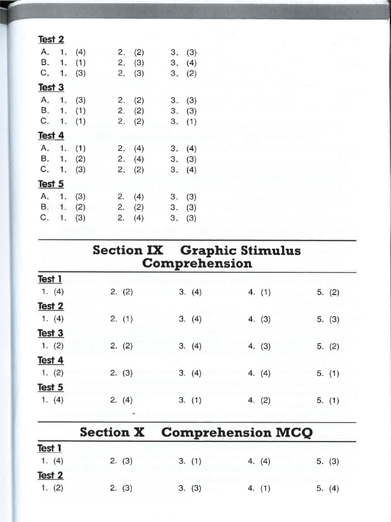 MCQ Comprehension Test 1-5 (Ans Key) (Casco Primary 5 English Revised ...