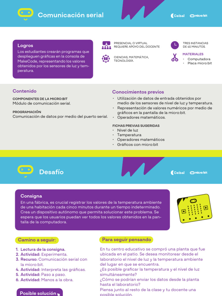 Microbit Ficha Comunicacion | PDF