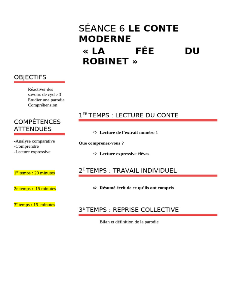 Séance 6 | PDF