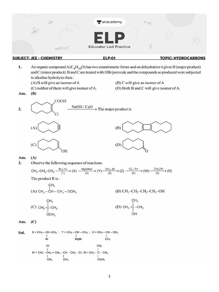 Hydrocarbons Elp 1 | PDF