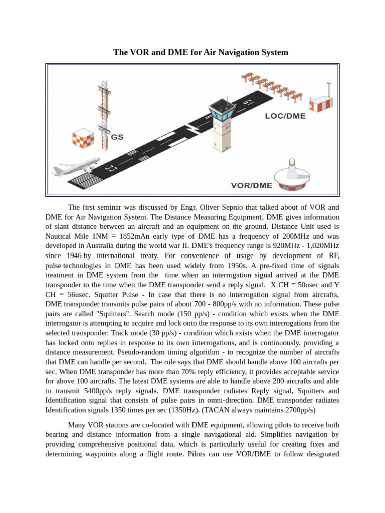 The VOR and DME for Air Navigation System | PDF
