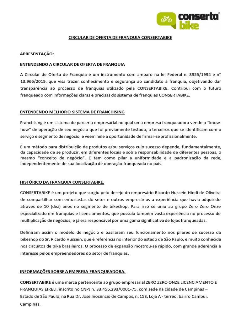 Cof Consertabike | PDF