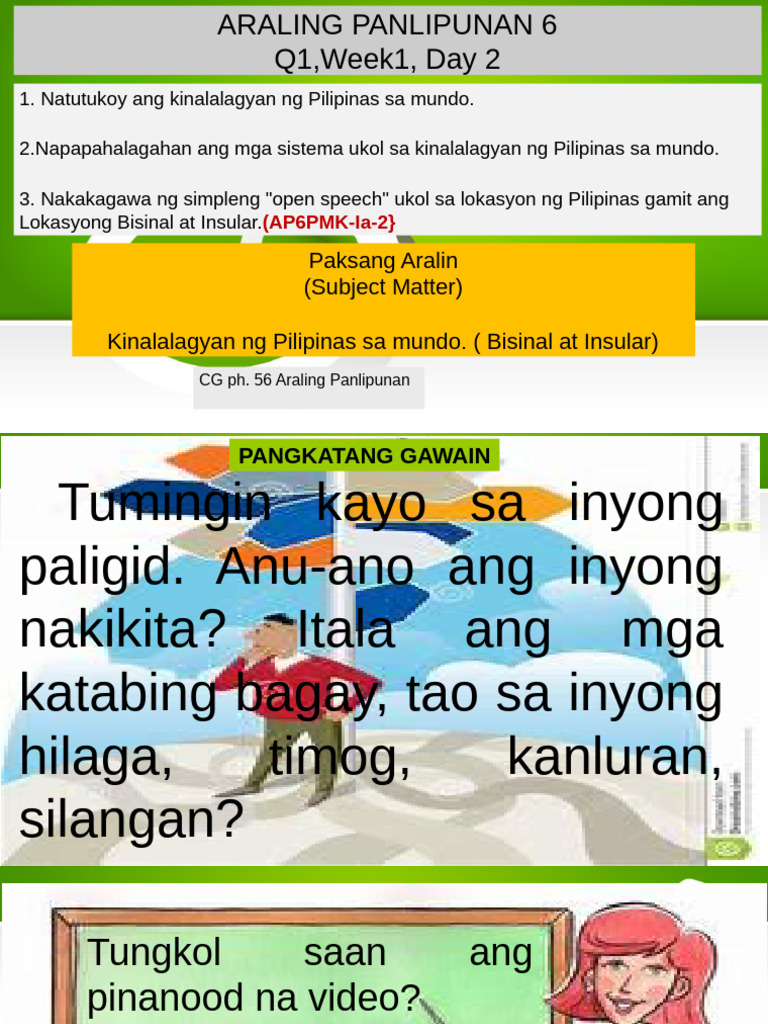 Ap6 - Q1, Week 1, Day2 | PDF