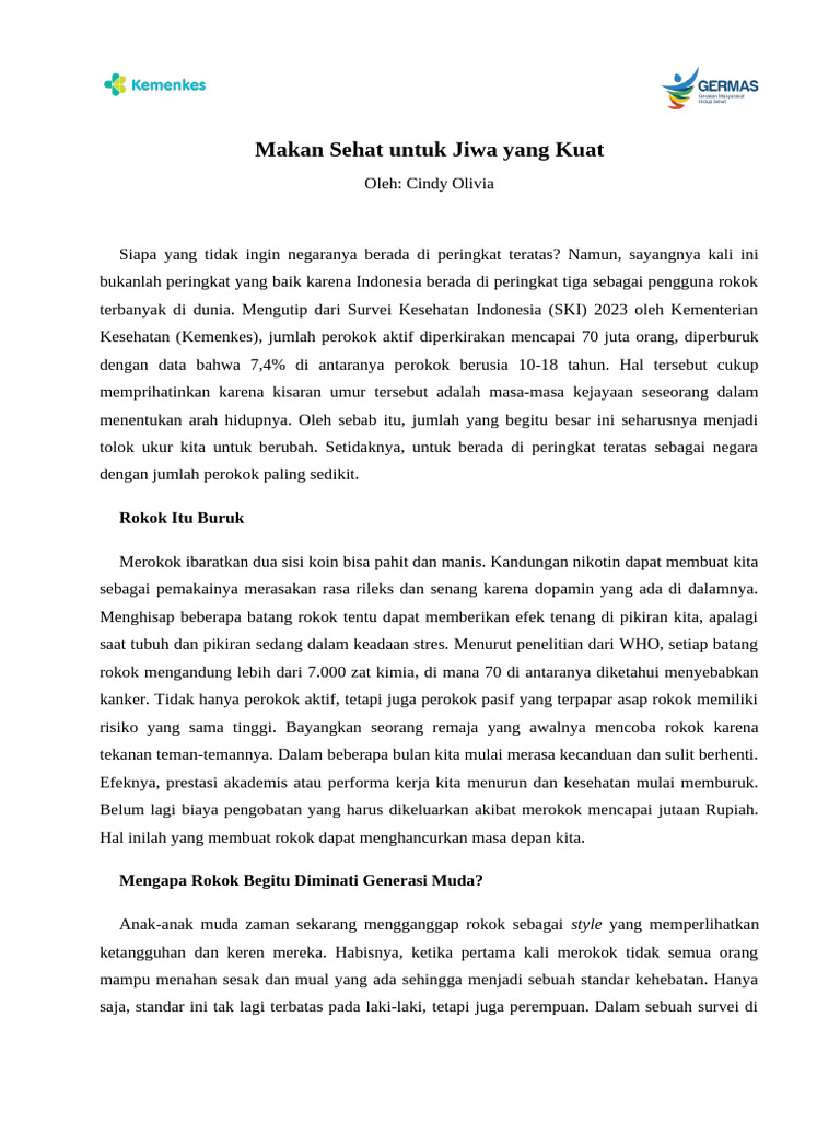 Template Lomba Menulis Artikel Kreatif HTTS 2024 | PDF