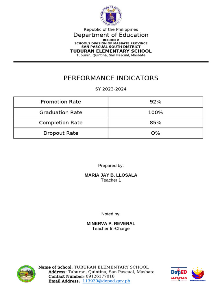 Performance Indicators | PDF