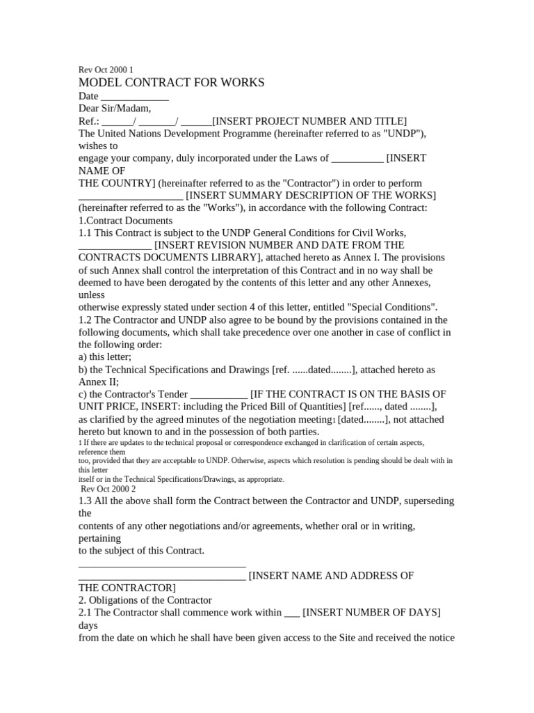 UNDP | PDF | Indemnity | Business