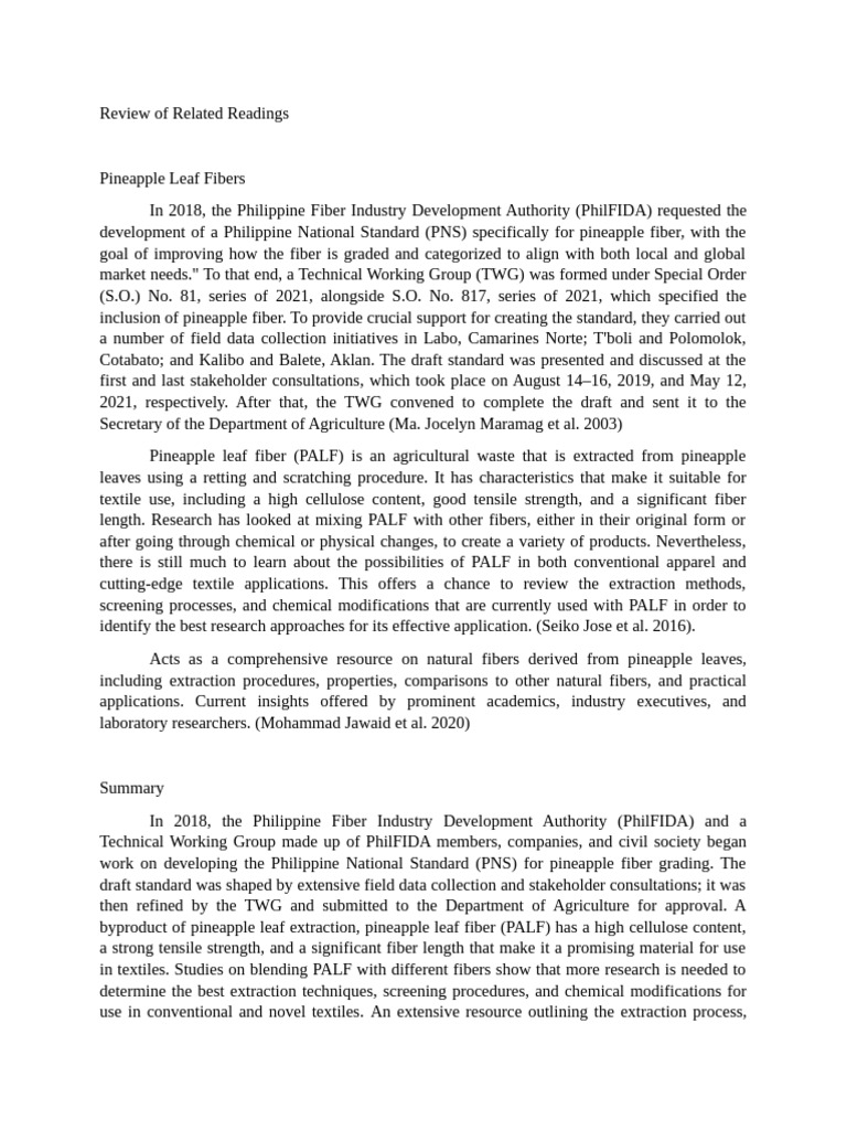 Review of Related Readings | PDF