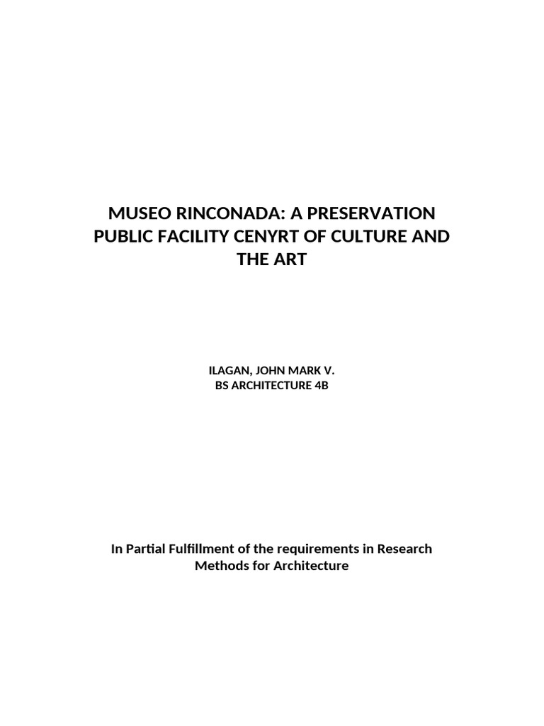 Museo Rinconada Research | PDF