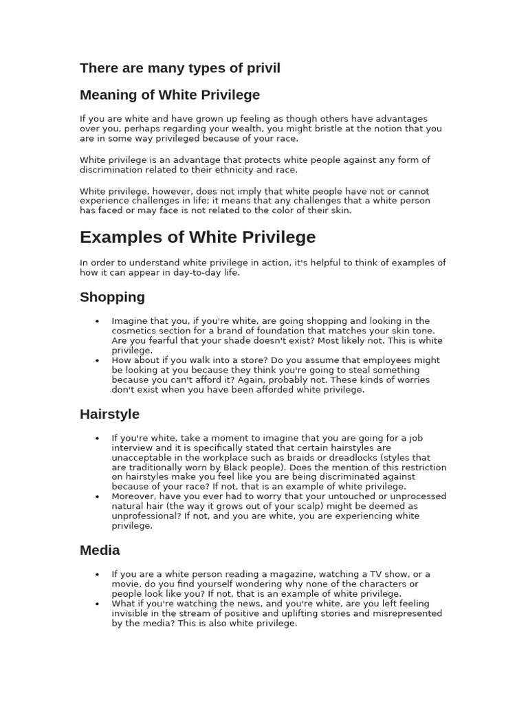 White Privilege | PDF
