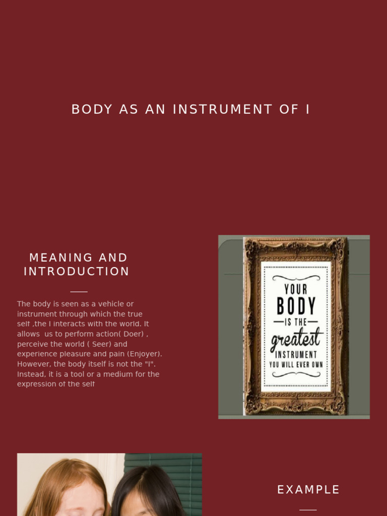 The Body As The Instrument of Self | PDF