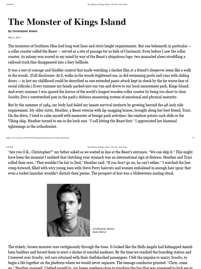 The Monster of Kings Island - The New York Times | PDF