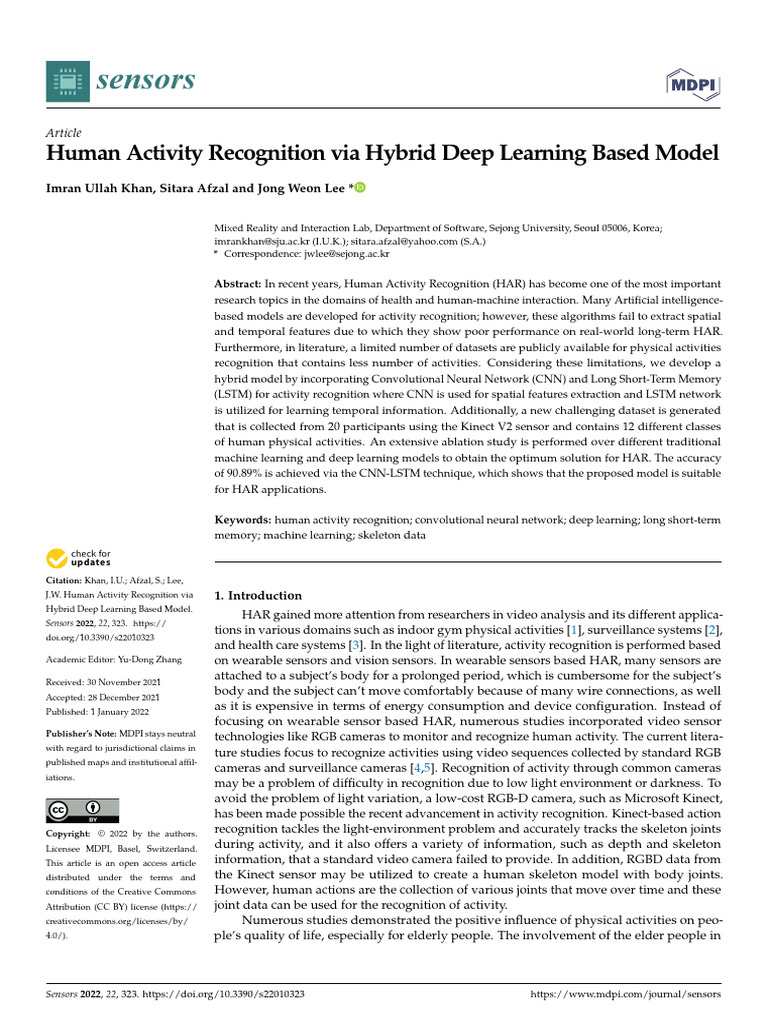 Sensors 22 00323 v2 | PDF