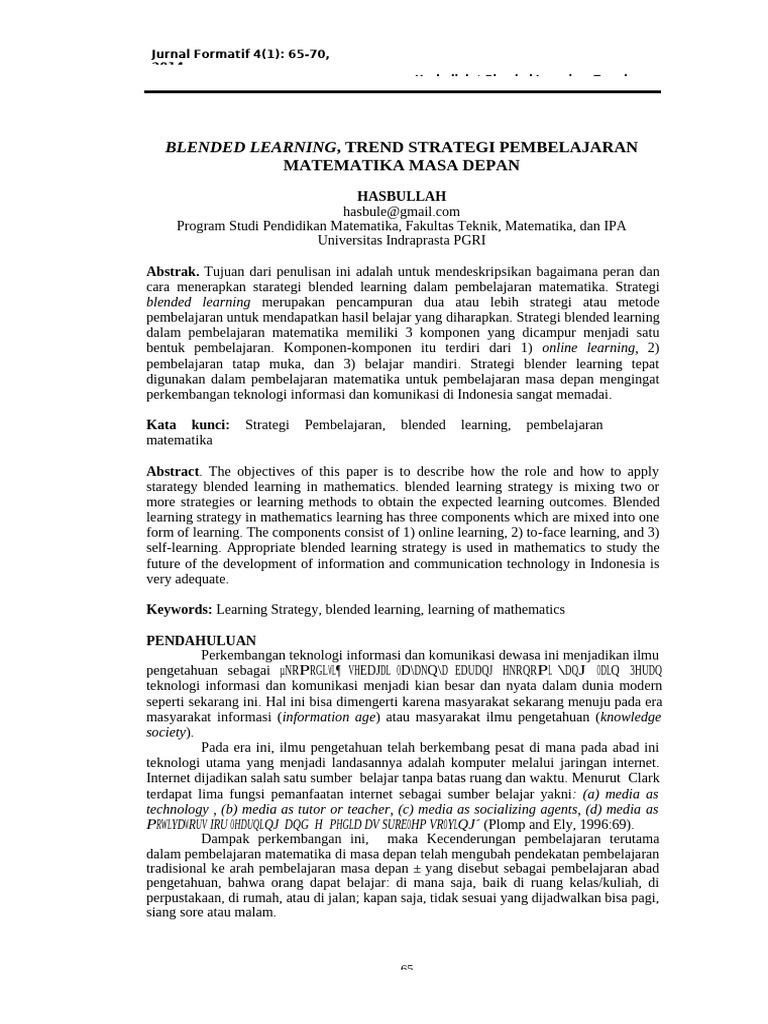 Blended Learning Trend Strategi Pembelajaran | PDF Blended Learning Trend Strategi Pembelajaran | PDF