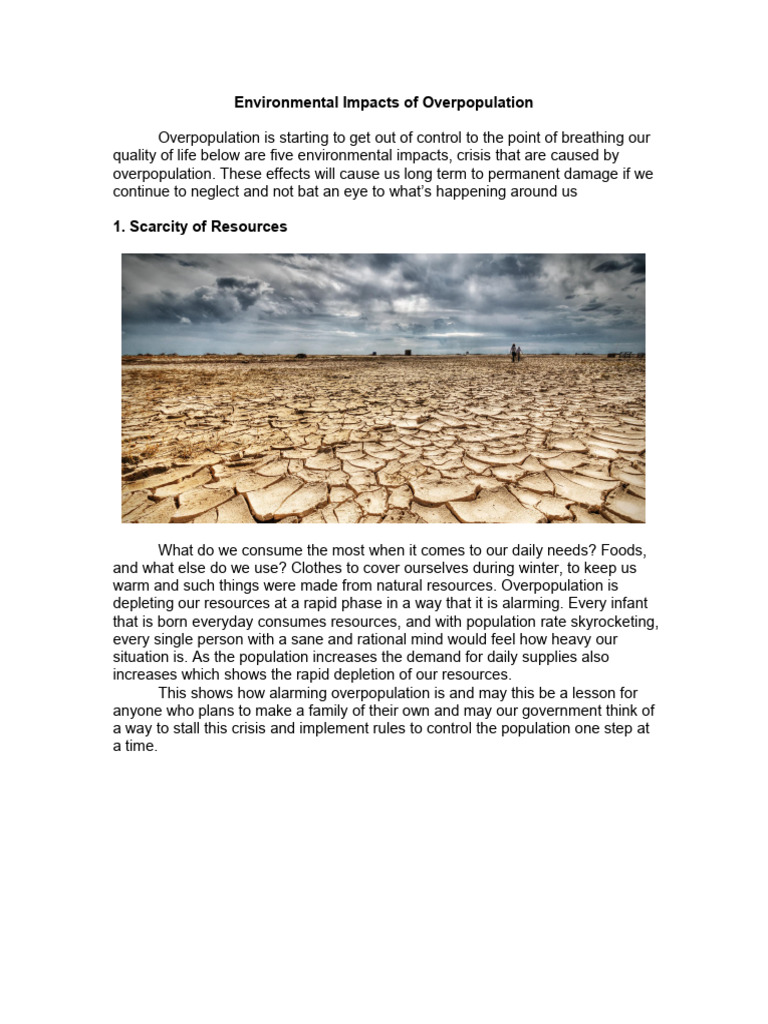 Environmental Impacts of Overpopulation | PDF