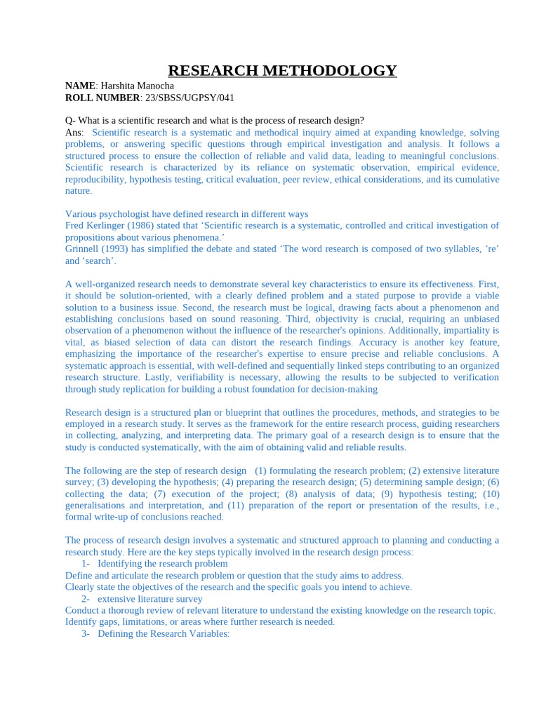 Research Methodology | PDF