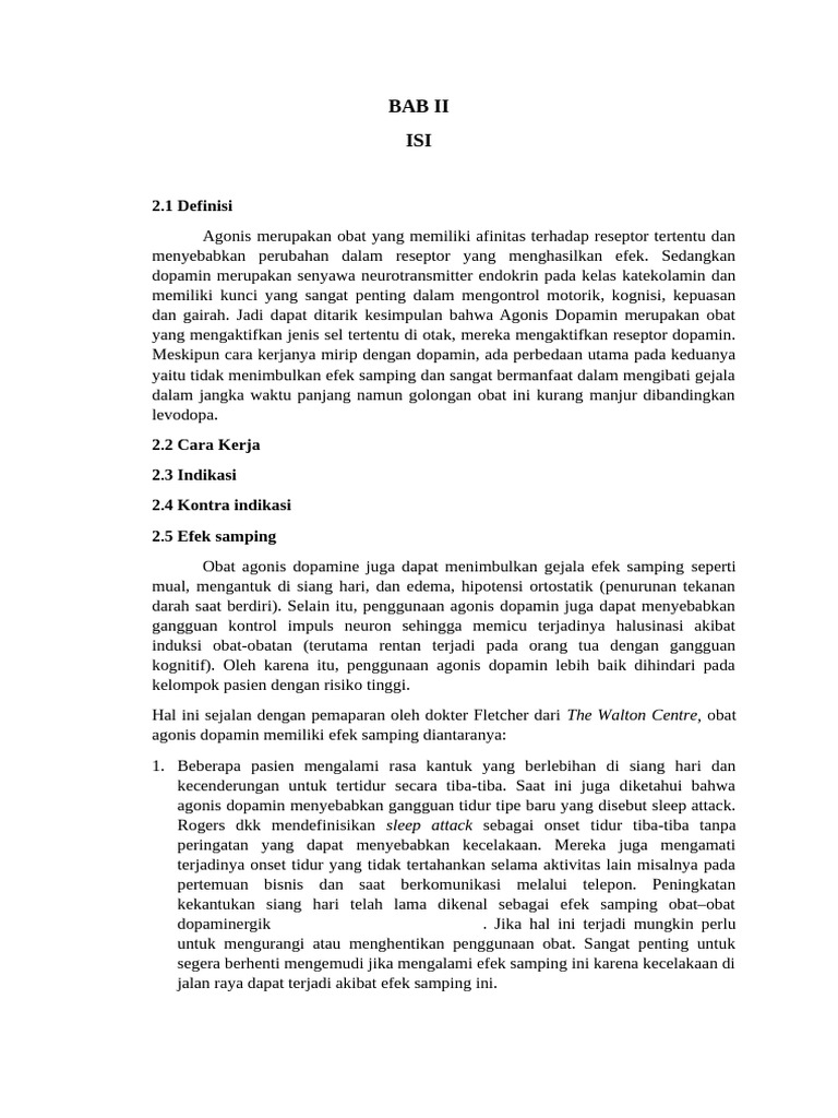 BAB II Agonis Dopamin | PDF