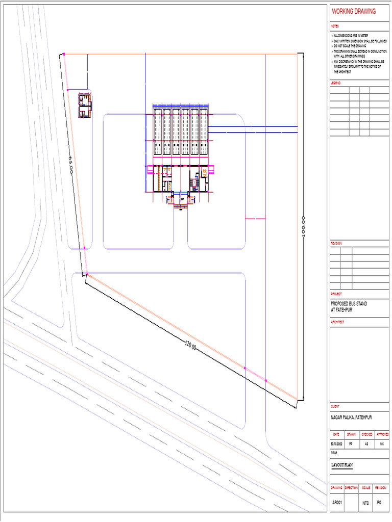 BUS STAND_LAYOUT PLAN_FATEHPUR | PDF