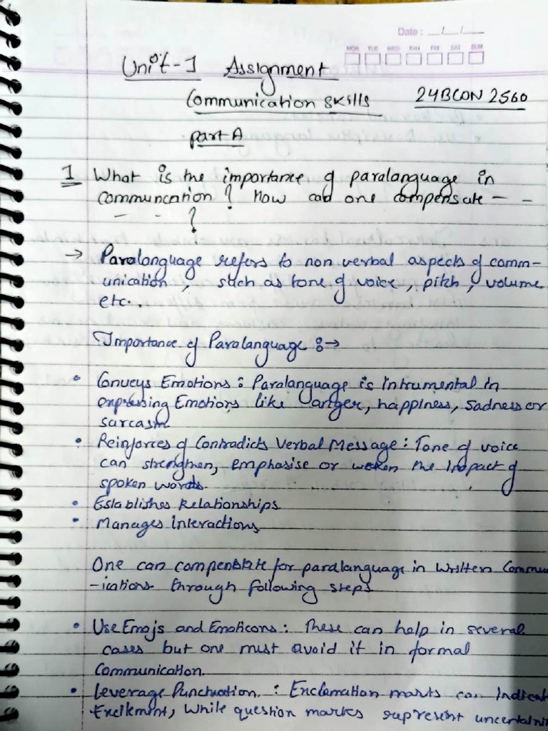 Communication Skills Assignment August 30 2024 | PDF