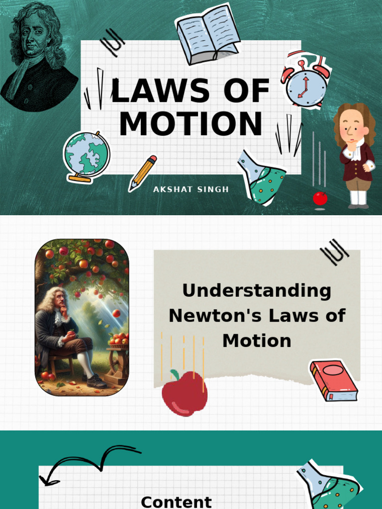 PRESENTATION On LAWS OF MOTION by AKSHAT SINGH | PDF