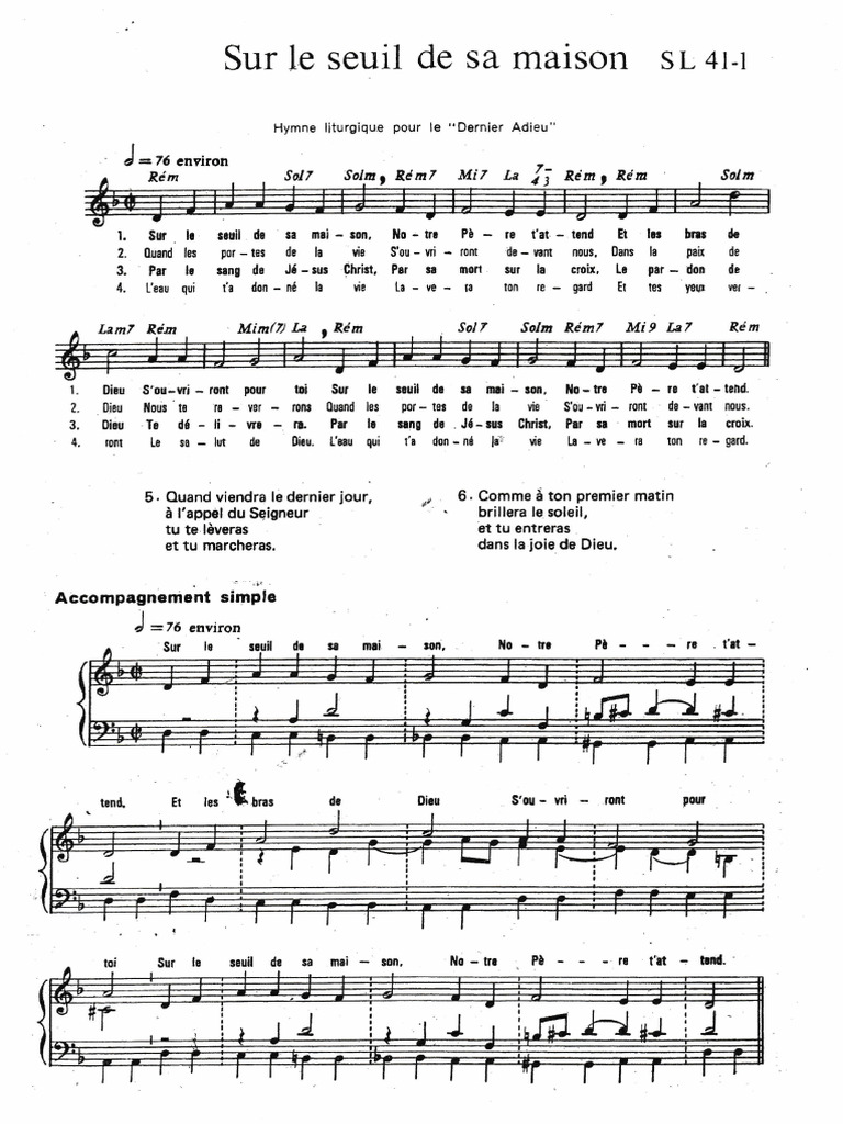 Sur Le Seuil de Sa Maison - Version 1 | PDF