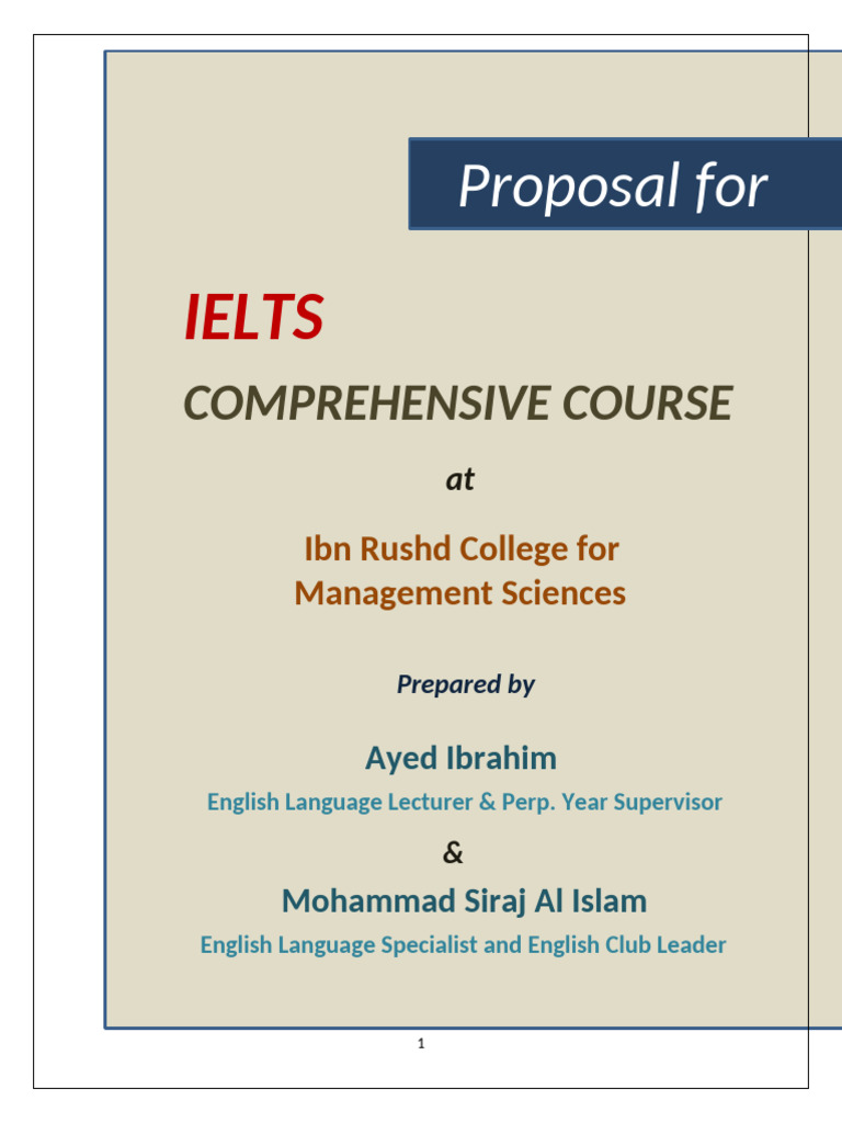 Proposal - IELTS - Final Draft | PDF