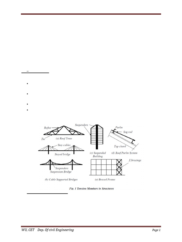Chapter 2 Tension Members | PDF