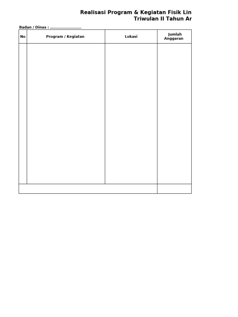 Format Laporan OPD | PDF