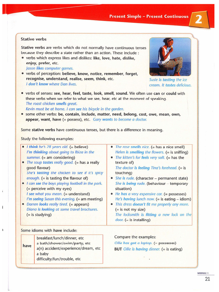 Stative Verbs Pdf