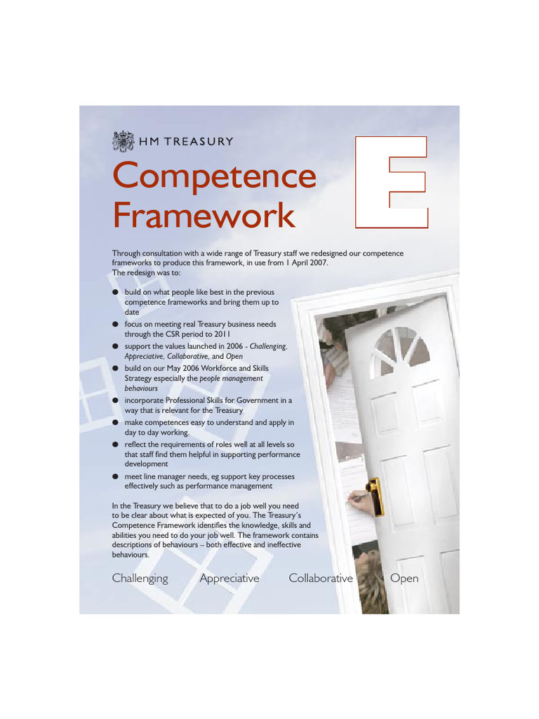 HMT Competence_Framework Range E | PDF