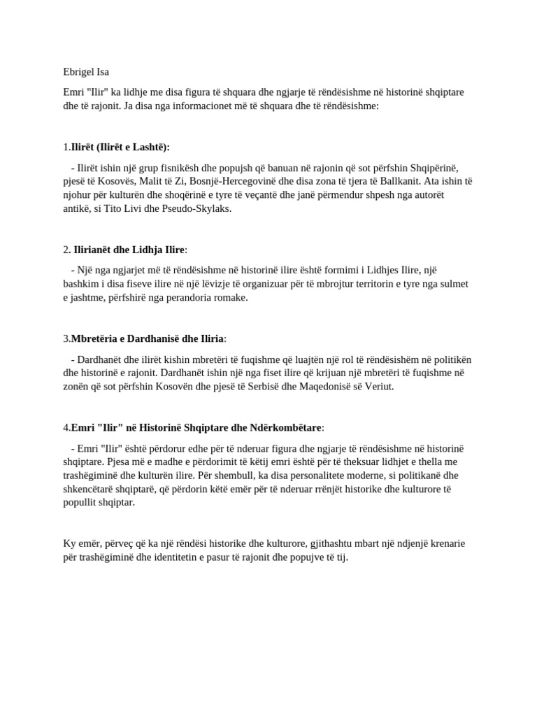 Iliria | PDF