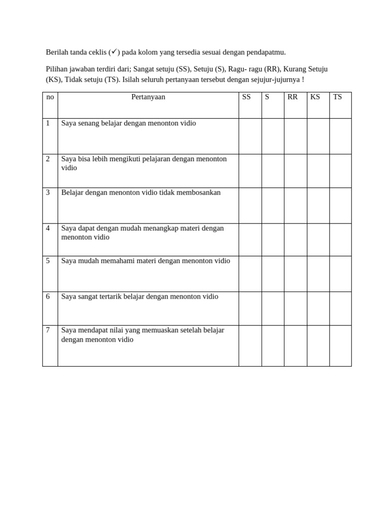 Angket PTK Fajar Fix Revisi | PDF
