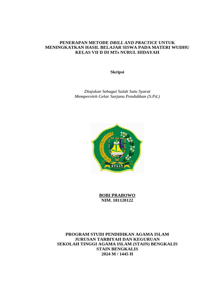 Skripsi Bobi Terbaru 21 Juni | PDF