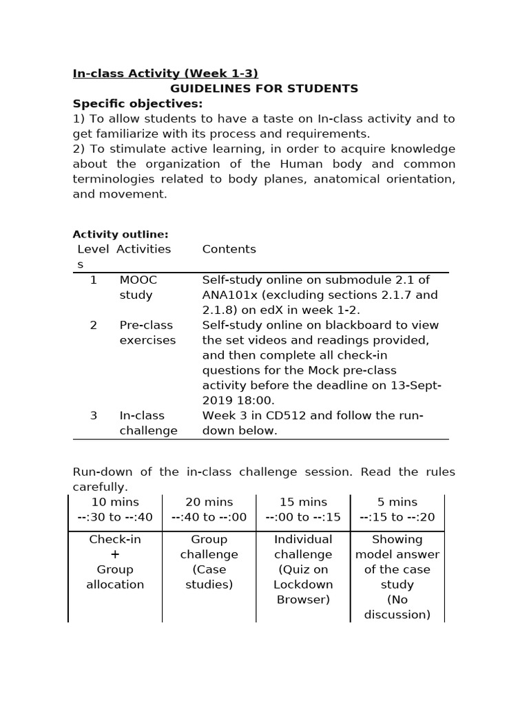 Mock In-Class Activity 3 | PDF
